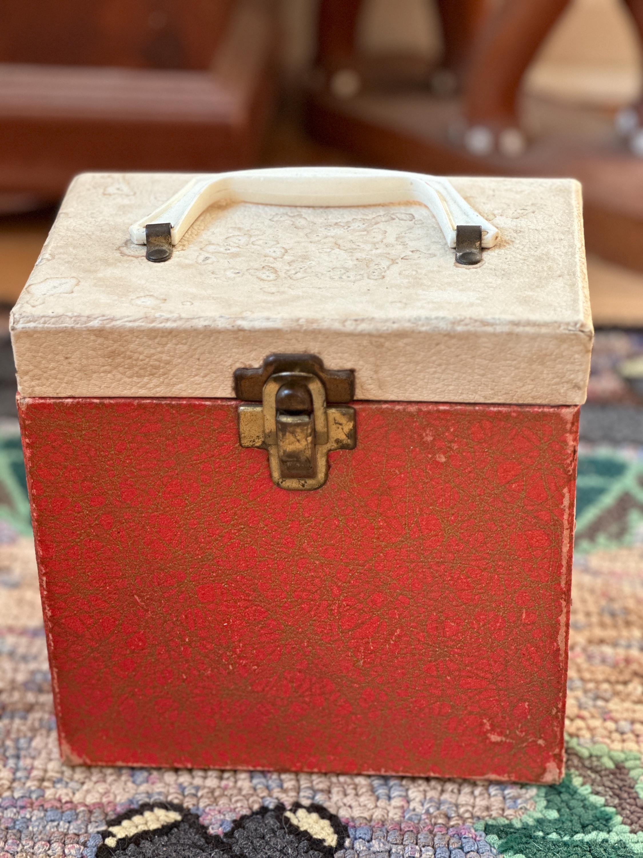 Vintage 1960s 45 Record Collection: MCM Case with 50 Vinyl Records ...