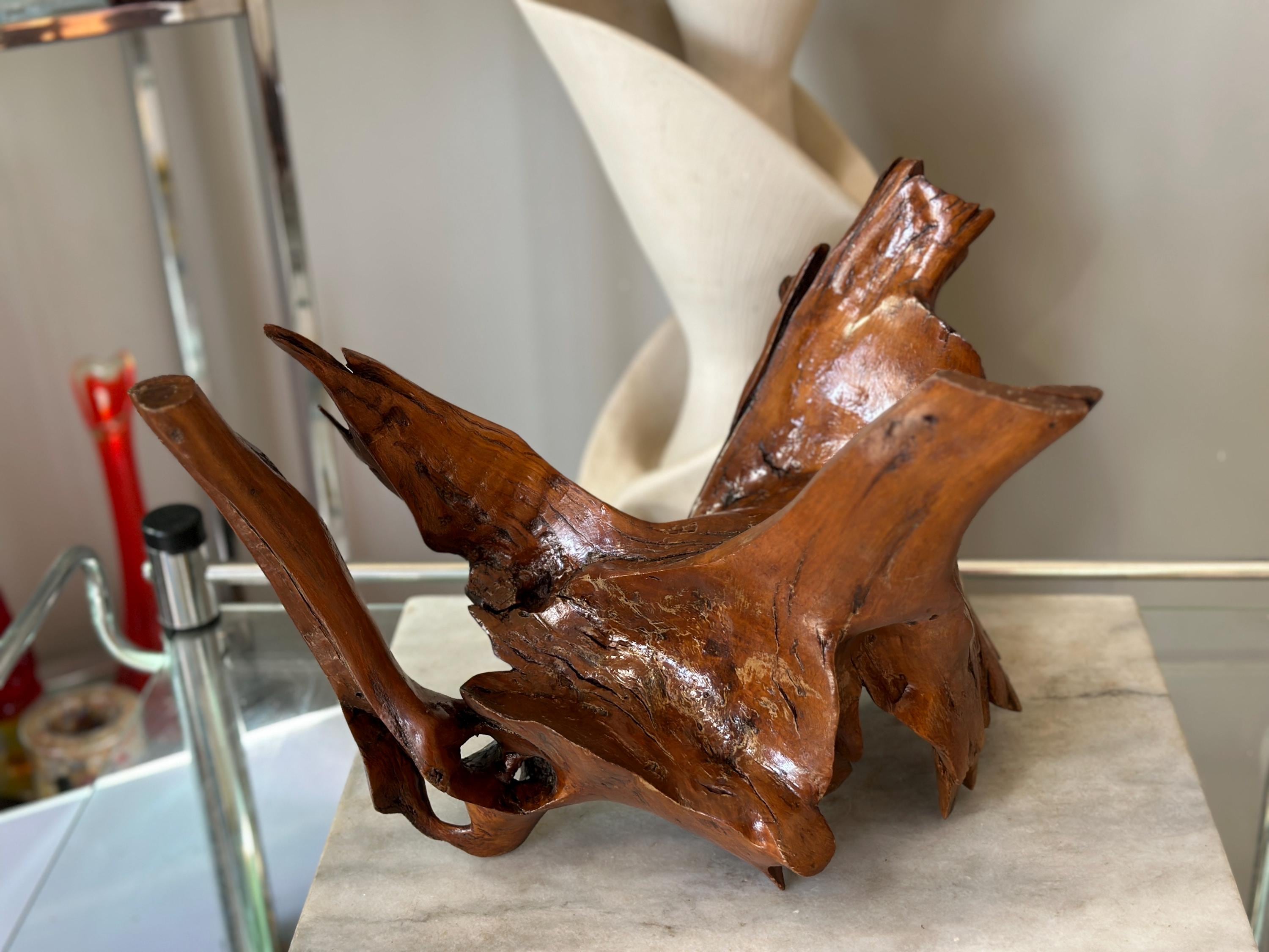Large Varnished Driftwood Centerpiece: Rustic Coastal Table Art – The ...