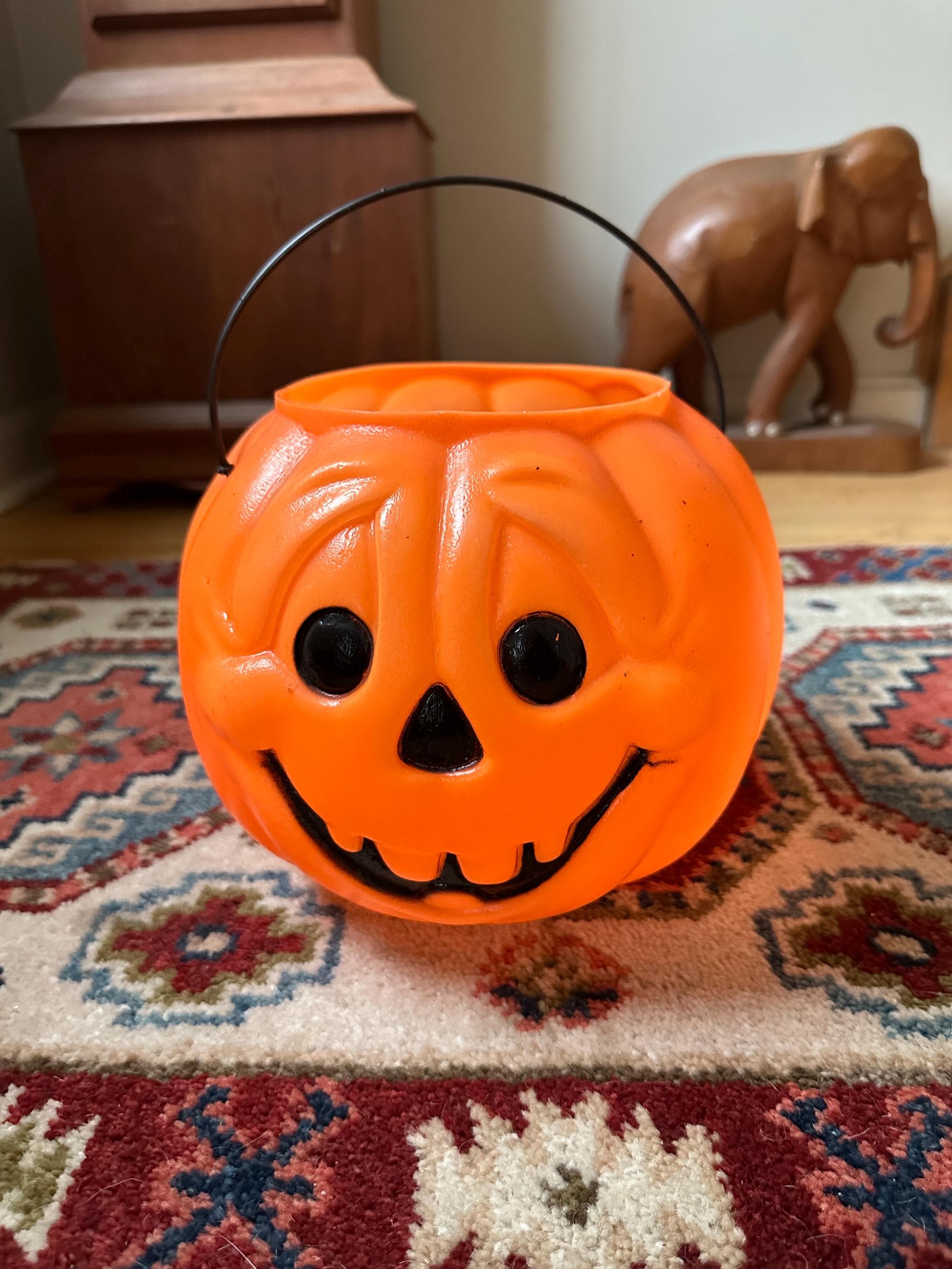 Vintage JOL Pumpkin Bucket – General Foam Plastics Halloween Pail – The ...