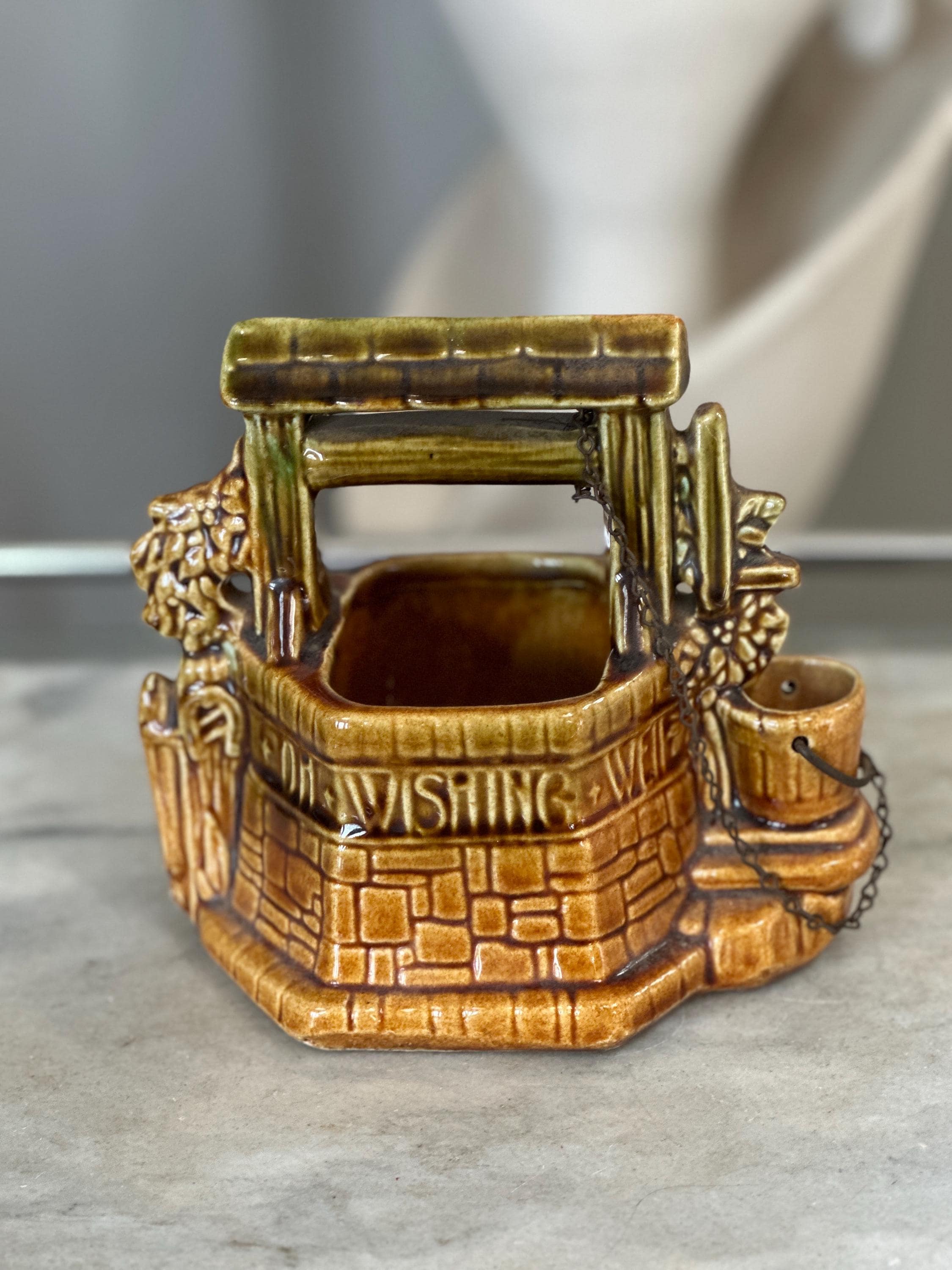 Vintage McCoy Pottery Wishing Well Planter – 1950s Mid-Century Ceramic ...